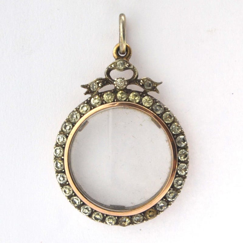Silver Glass Lockets - Etsy