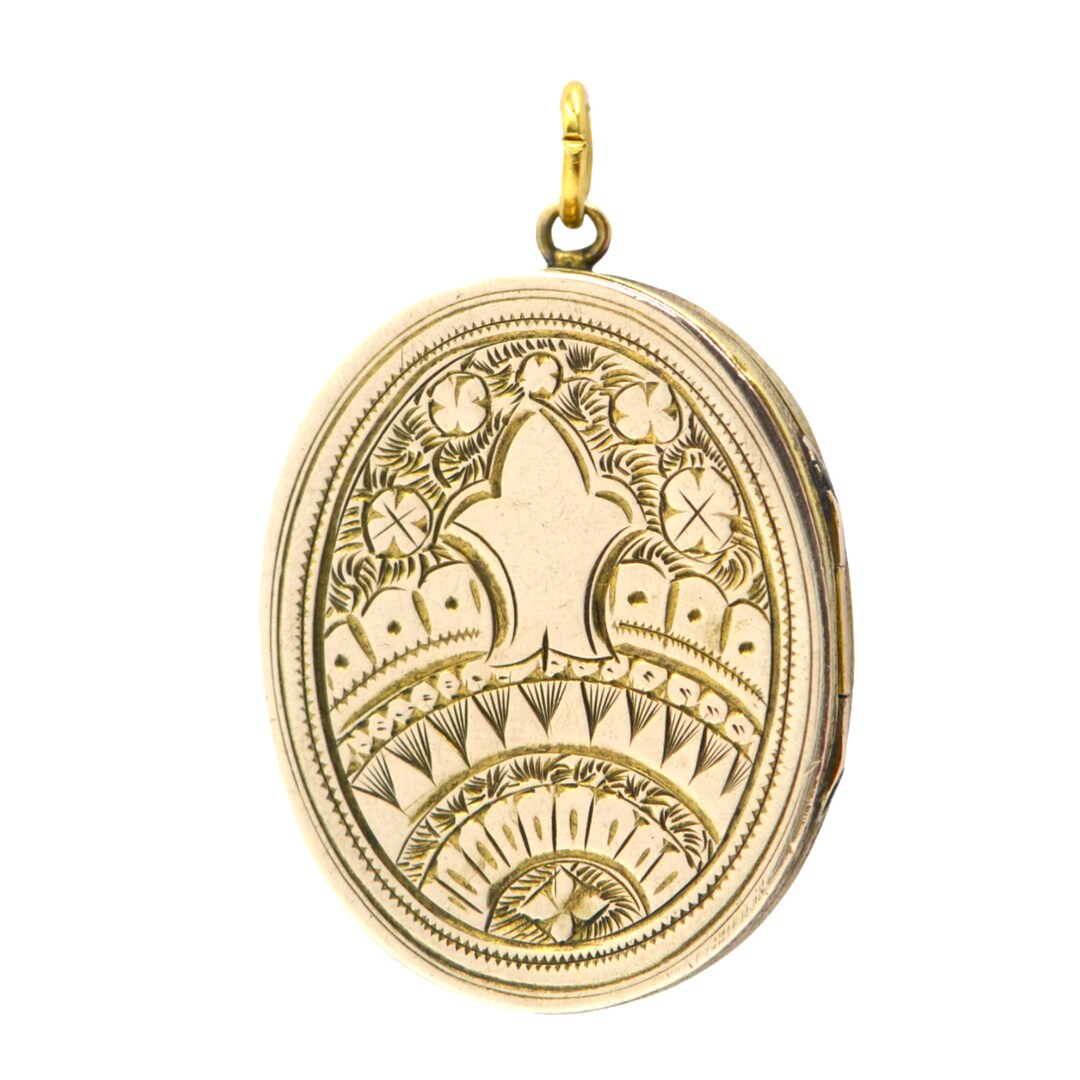 Antique Victorian 9ct Gold Back and Front Locket Necklace - Etsy UK