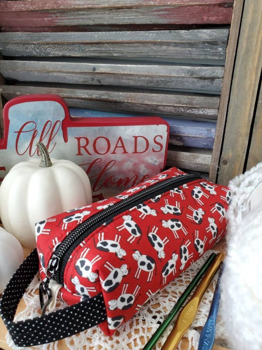 Cow Crochet Boxy Tool Pouch - Etsy