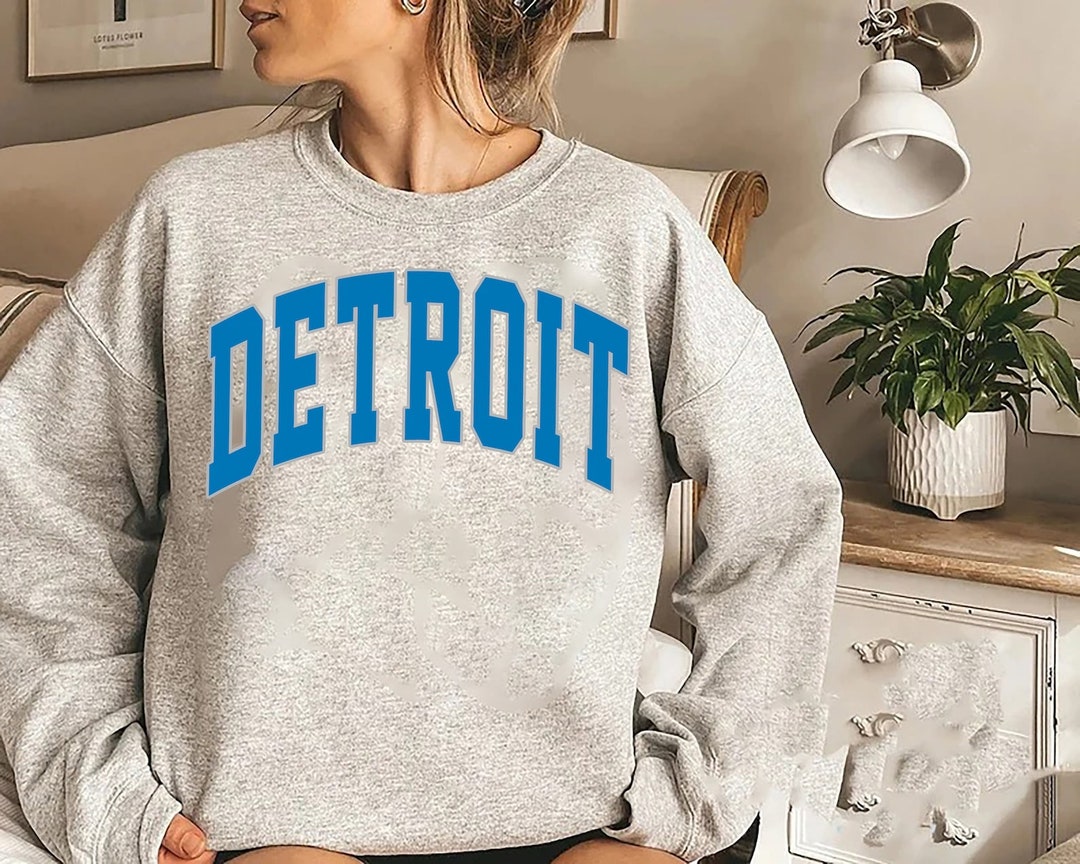 Vintage Style Detroit Football Sweatshirt, Detroit Football Sweatshirt ...