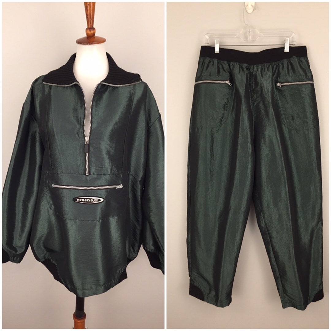 Retro Joggers & Track Jacket Athletic Set Loungewear 1/2 Zip - Etsy