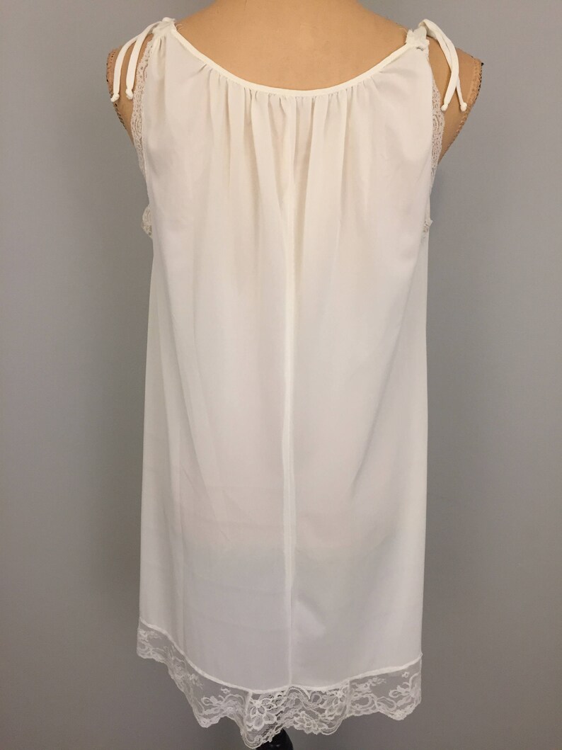 60s White Peignoir Set Negligee Chiffon Gown Short Gown Sheer Etsy