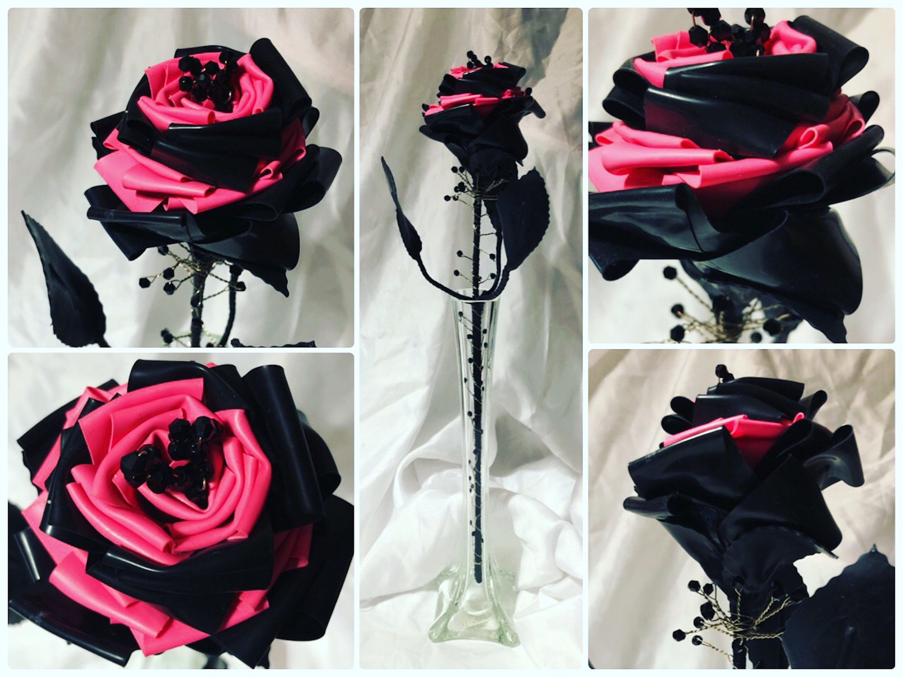 Latex / Rubber Single Rubber Rose 14 Trio of Roses Bridal | Etsy UK