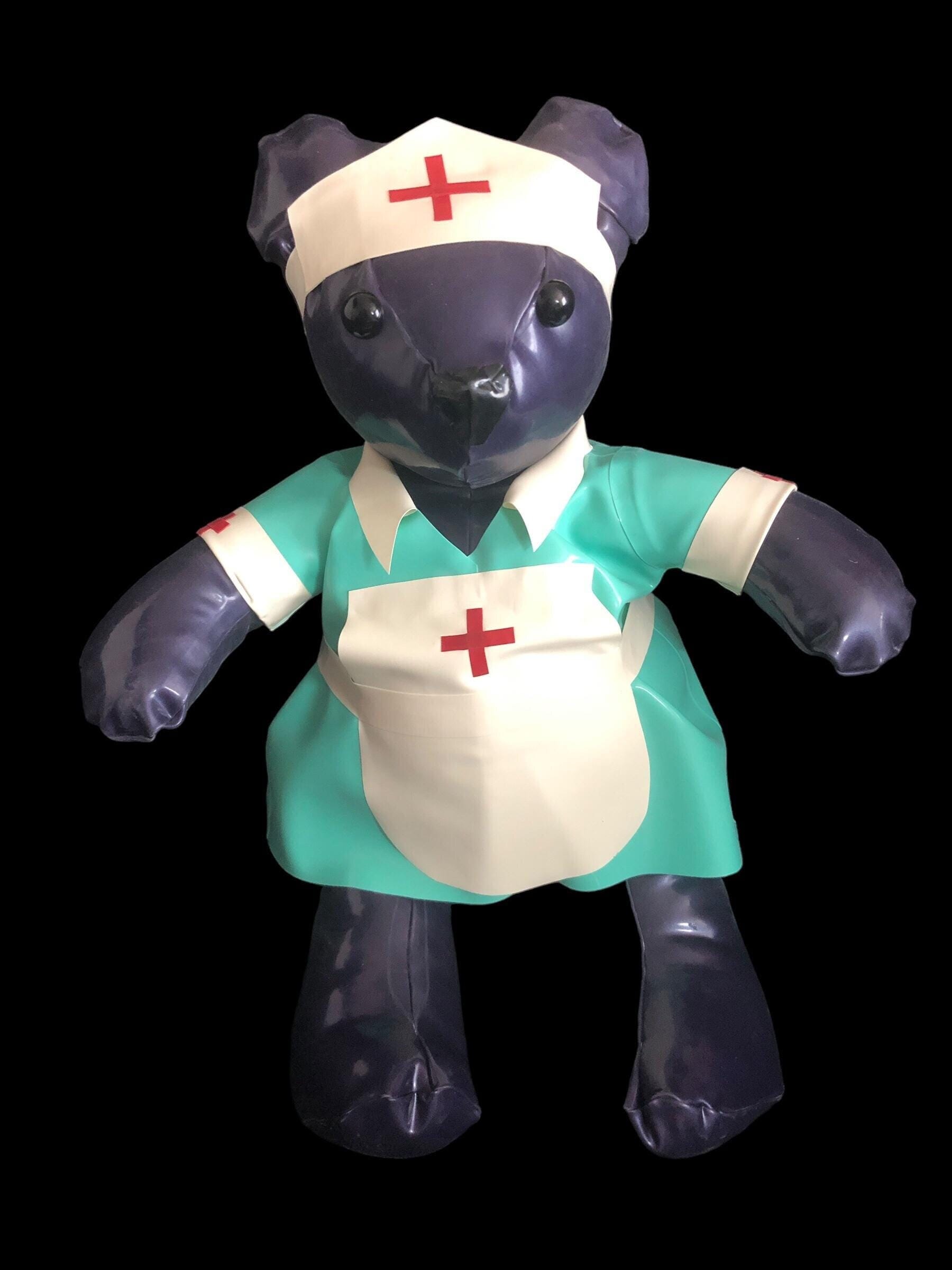 Latex Nurse Uniform Costume Outfit for “build a Bear” or Debauchee Latex Bears: Latex Nurse ...