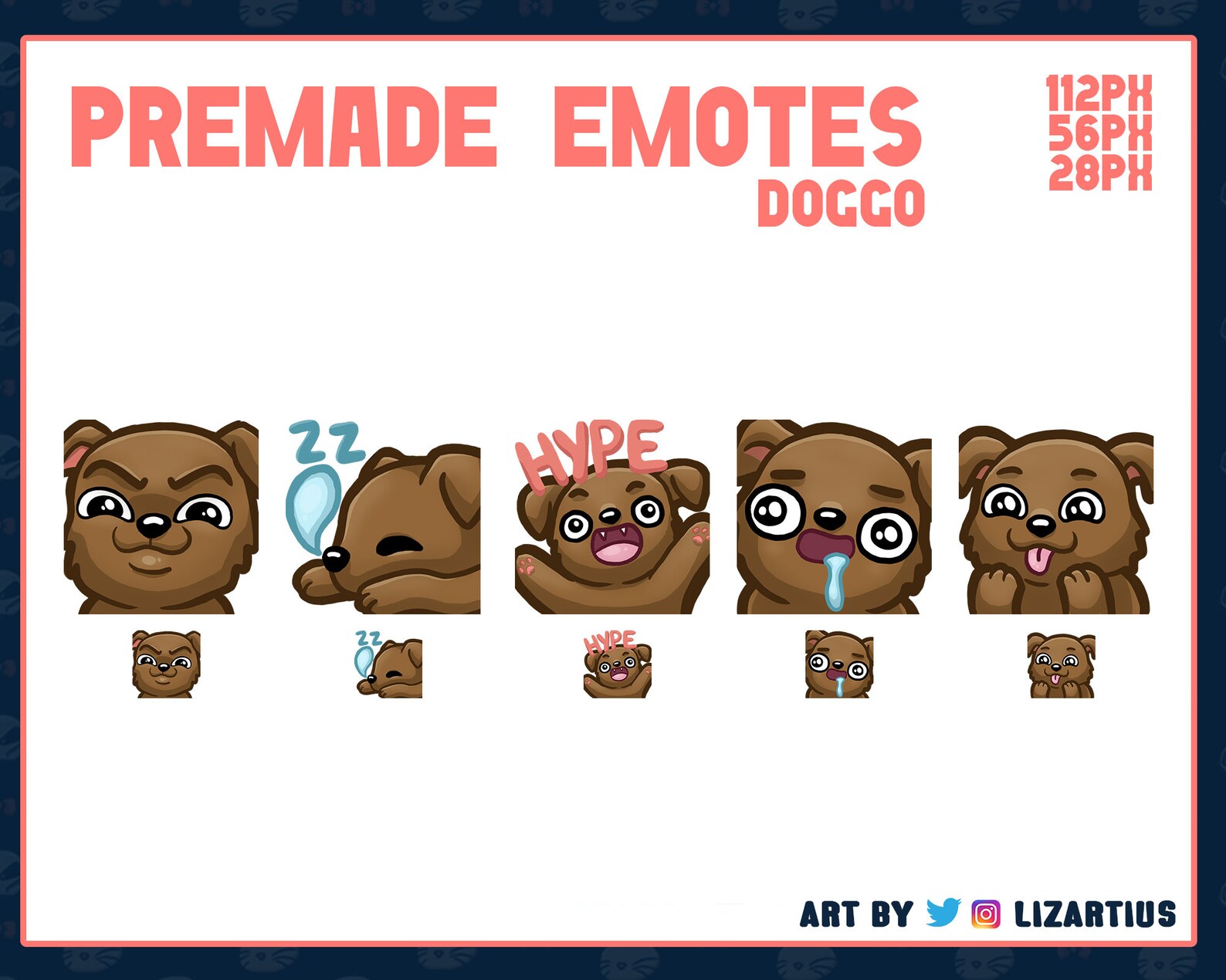 Cute Dog Doggo Pre-made Emotes for Twitch Youtube Discord - Etsy