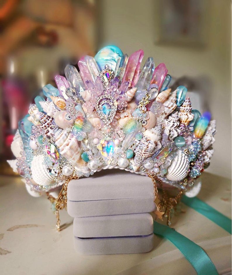 Seashell Mermaid Crown Headpiece Tiara - Etsy