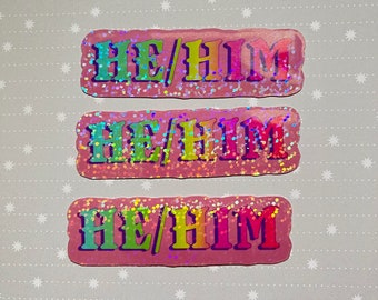 He Him Sticker - Etsy