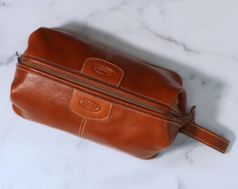 Italian Leather Dopp Bag - Etsy
