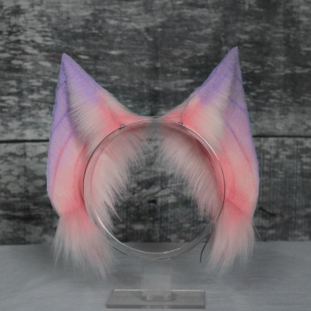 Pastel Pink and Purple Ombre Bat Ears - Etsy