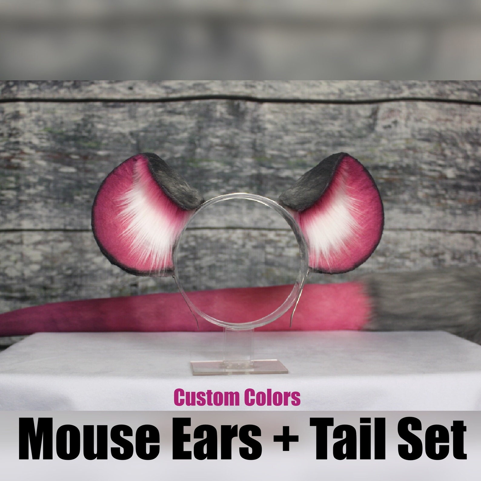 Mouse Rat Ears and Tail Set - Etsy