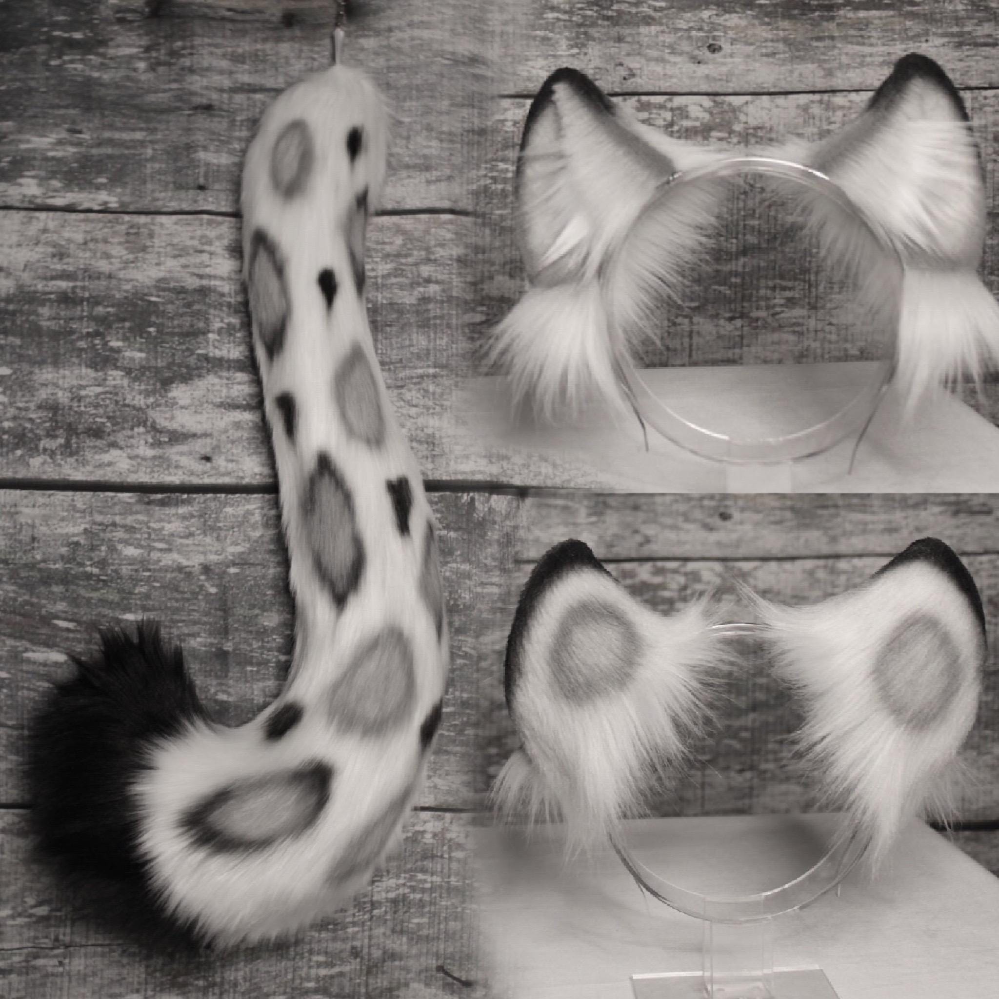 Snow Leopard Ears And Tail