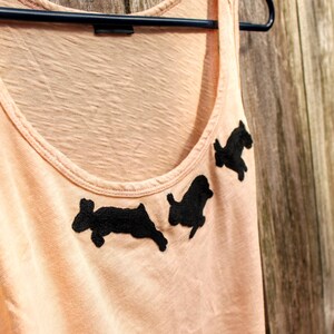 Hand Embroidered Upcycled Cream Tank With Black Rabbits - Etsy
