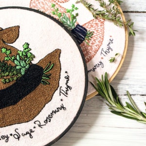 Parsley Sage Rosemary and Thyme Witch's Hat Embroidery Pattern...pdf ...