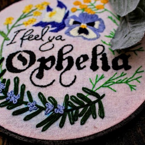 I Feel Ya, Ophelia Shakespeare Embroidery Pattern...pdf Digital Dowload ...