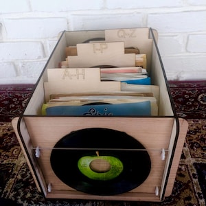 45 RPM Record Storage Box & Display Frame With Dividers - Etsy
