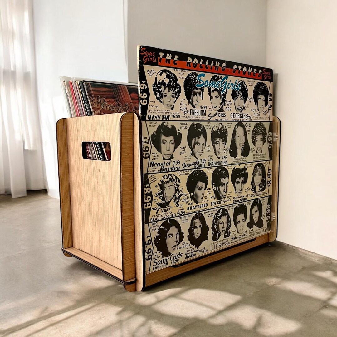 Vinyl Record Storage Crate: Rolling Stones 'some Girls' Album, Die-cut ...