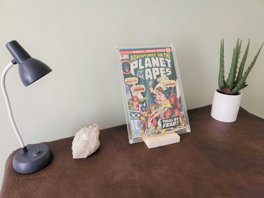 Comic Book Frame With Upcycled Wood Stand and Nonglare Acrylic Cover a ...