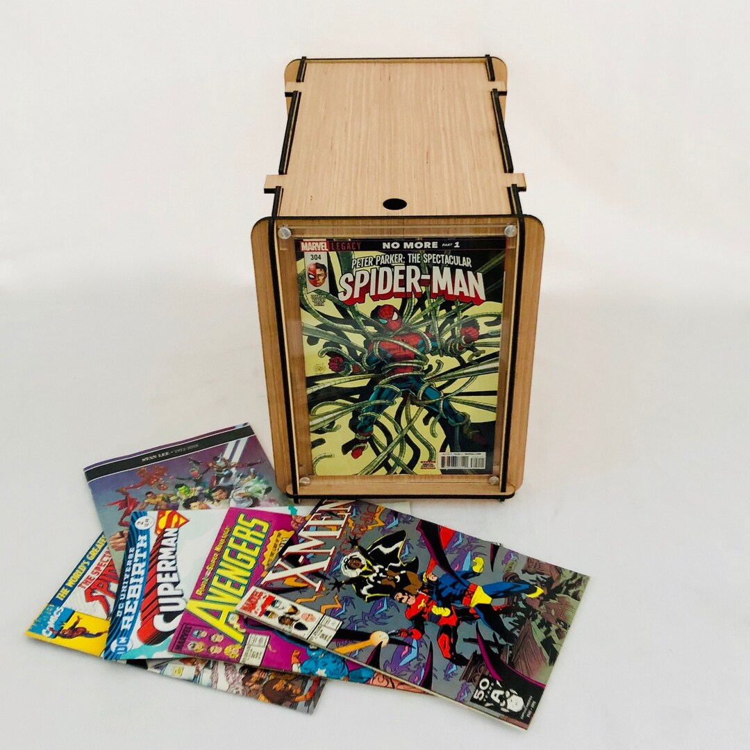 Comic Book Storage Short Box With Acrylic Display - Etsy