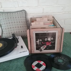 45 RPM Record Storage Box & Display Frame With Dividers - Etsy