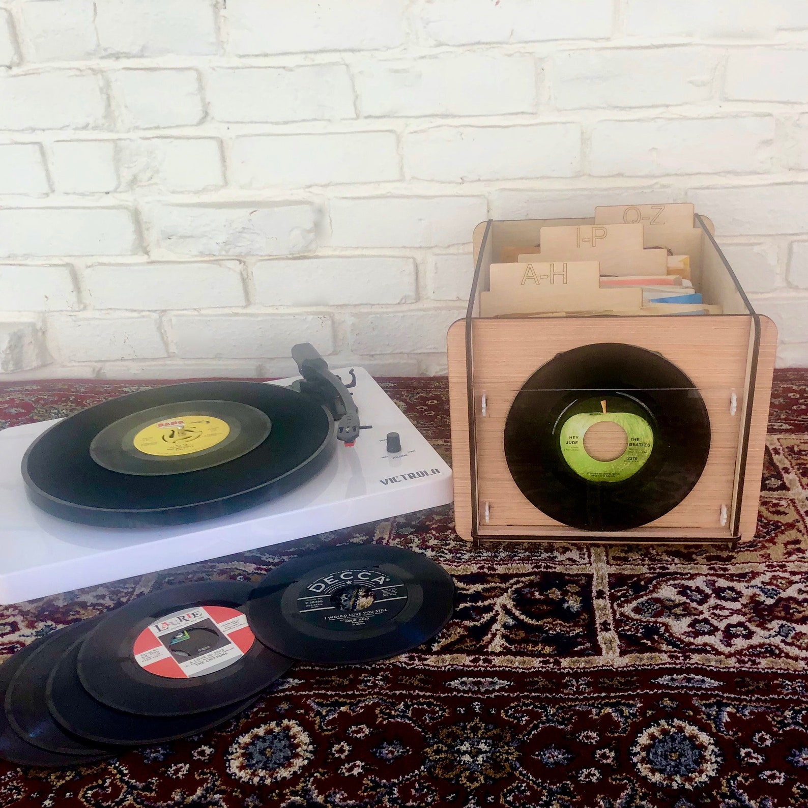 45 RPM Record Storage Box & Display Frame With Dividers - Etsy