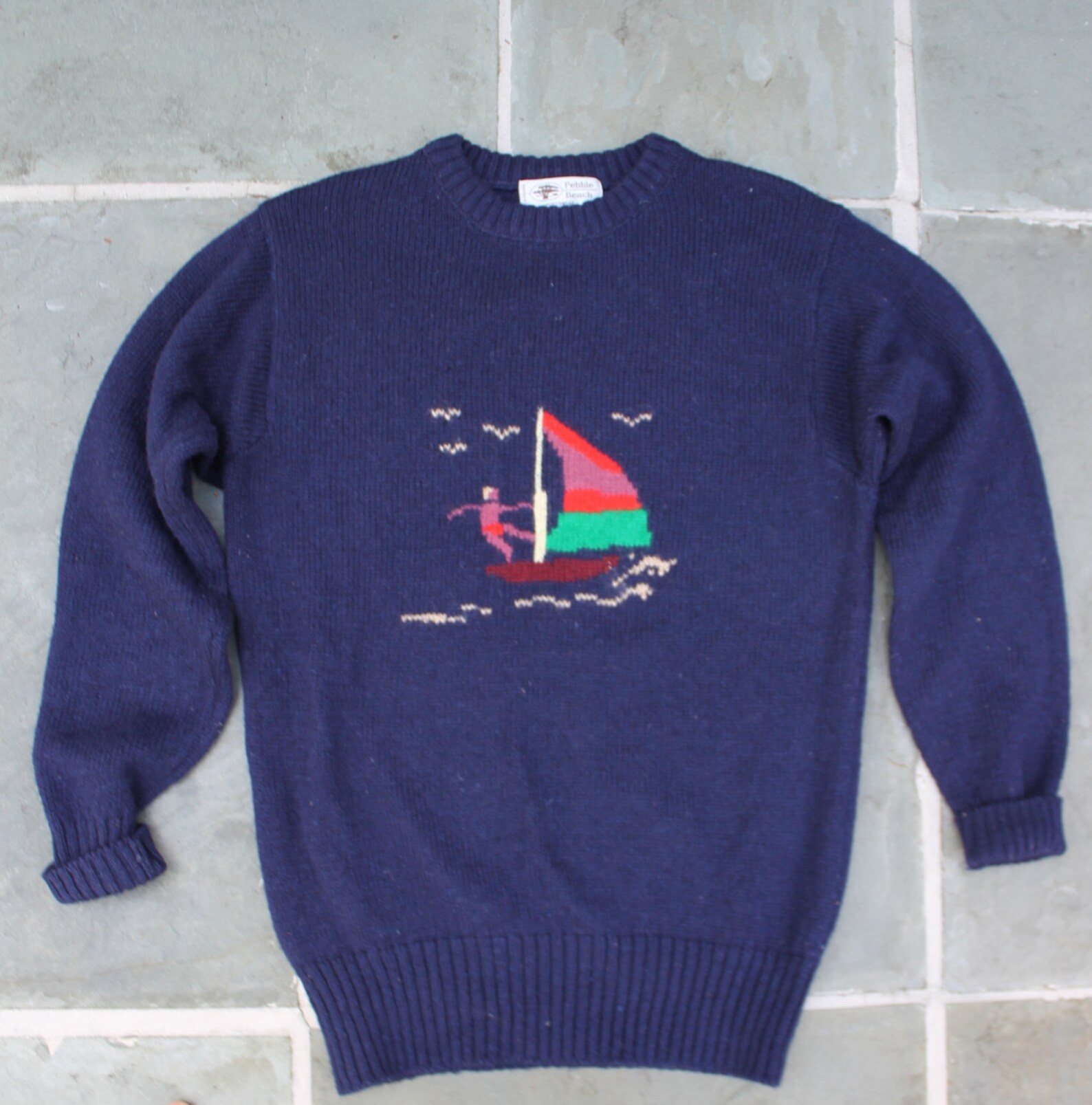 Vintage SAILING Sweater Mens or Womens Wool WIND SURFER Sweater ...