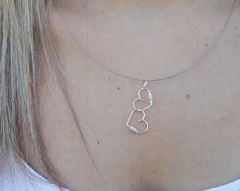 Wire heart pendant | Etsy