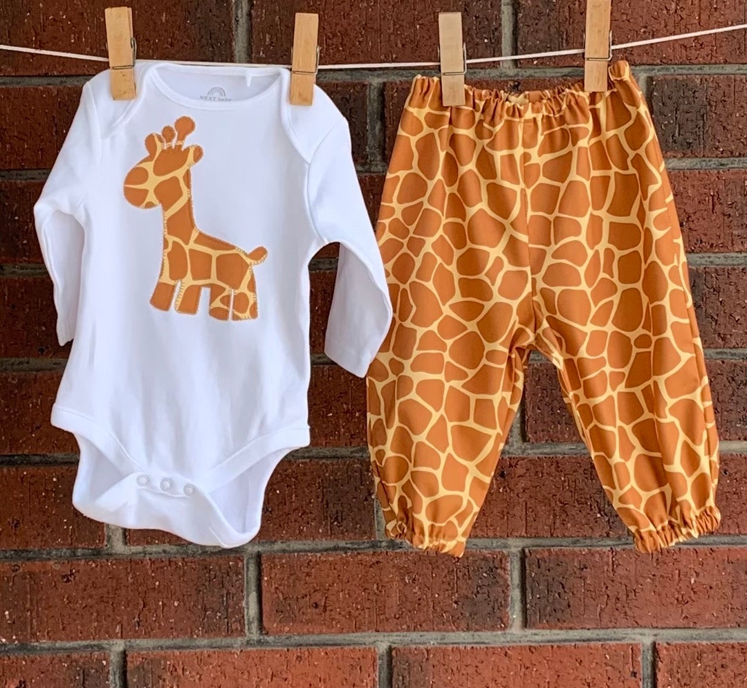 Giraffe Baby Outfit: Safari Short and Long Sleeved Bodysuits & Harem ...