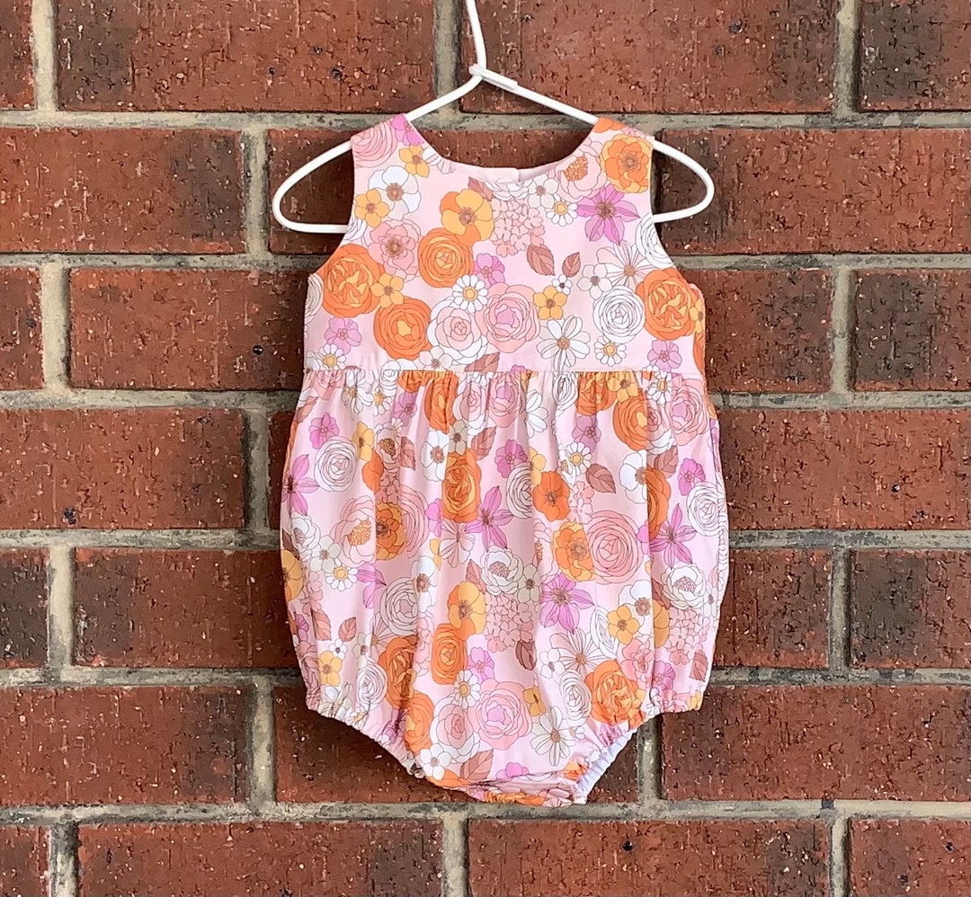 Baby Girl Floral Playsuit - Etsy