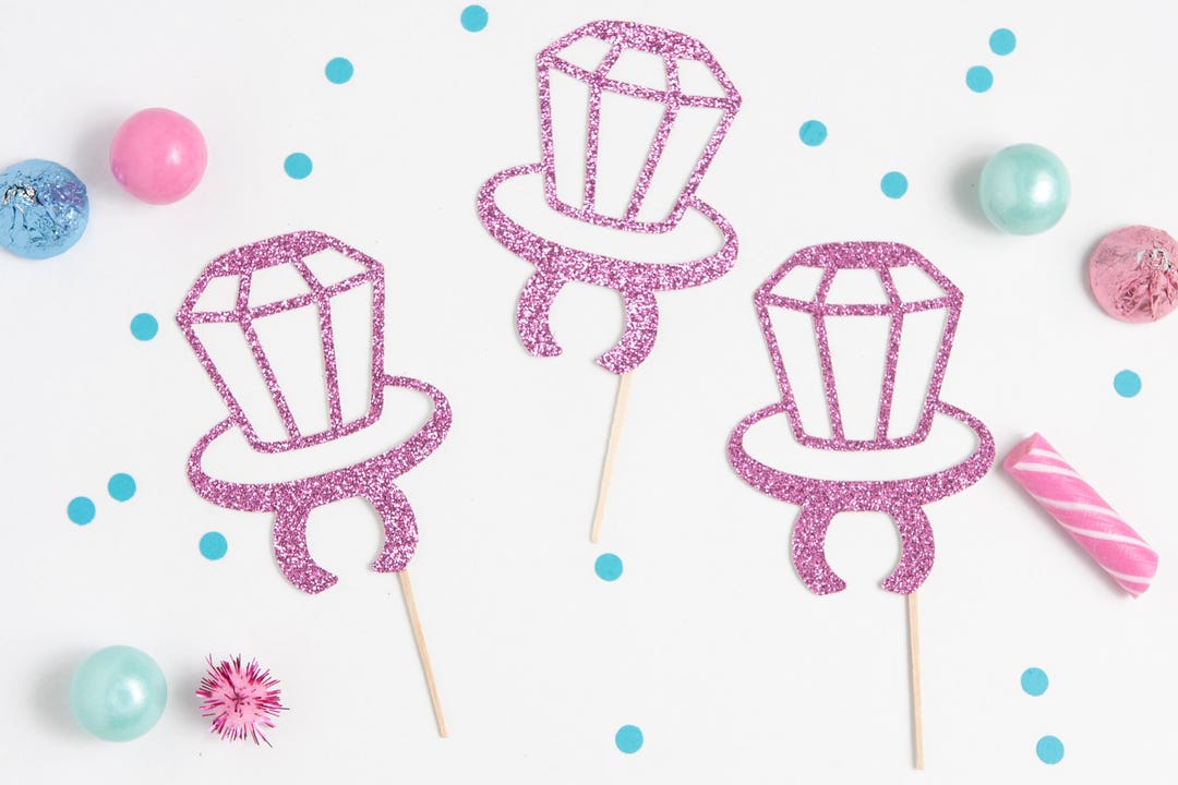 Ring Pop Cupcake Toppers for Bridal Shower Ring Pop Decor for ...