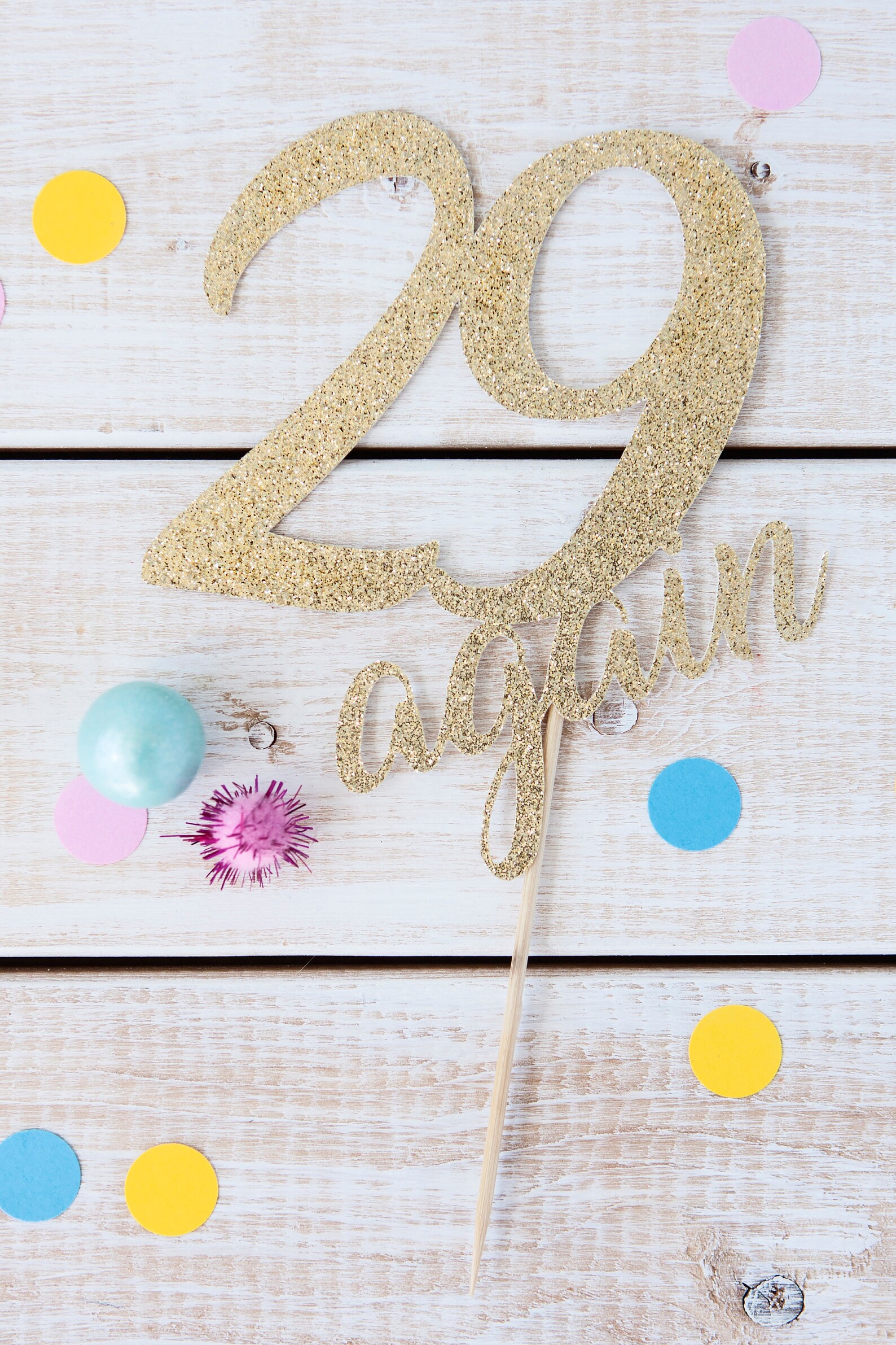 29 Again Cake Topper Happy 30th Birthday Cake Topper | Etsy