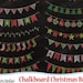Christmas Bunting Banners Clipart. Digital Clip Art. Commercial ...