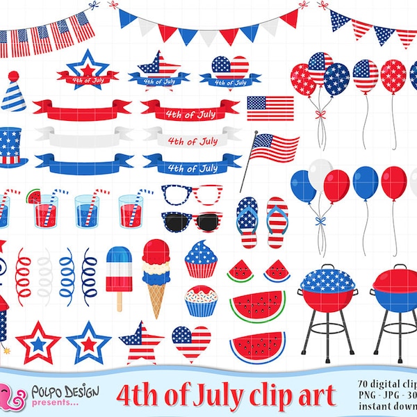Patriotic Clipart - Etsy