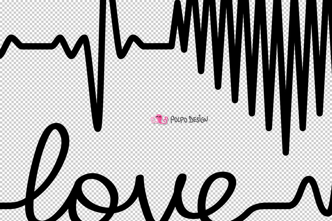 Heartbeat Valentine's SVG. Digital Clipart in Svg Eps Dxf | Etsy