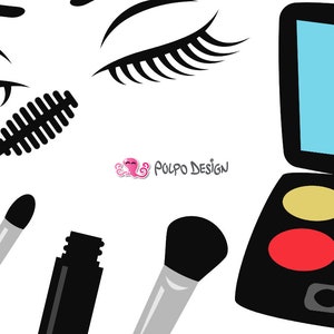 Makeup SVG, Eps, Dxf and Png. Vector Files Ideal for Cutting Machines ...