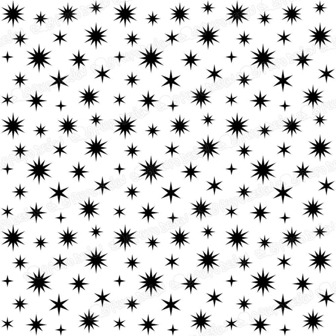 Twinkling Star Seamless Pattern SVG, Eps, Png. Vector Files Ideal for ...