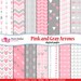 Pink and Gray Arrows Digital Paper. Commercial & Personal Use. Instant ...