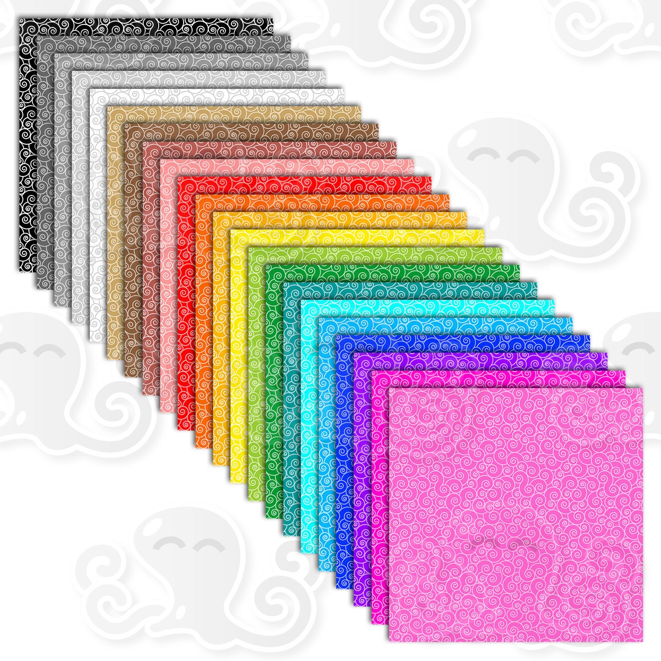 Colorful Swirls Digital Paper Pack. Printable Instant Download for ...