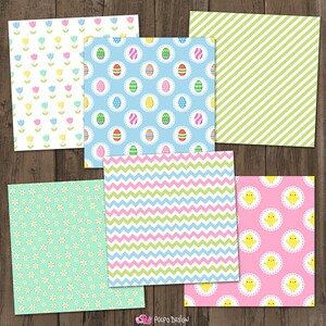 Easter Digital Paper. Scrapbook Backgrounds. Easter Bunny, Rabbits ...
