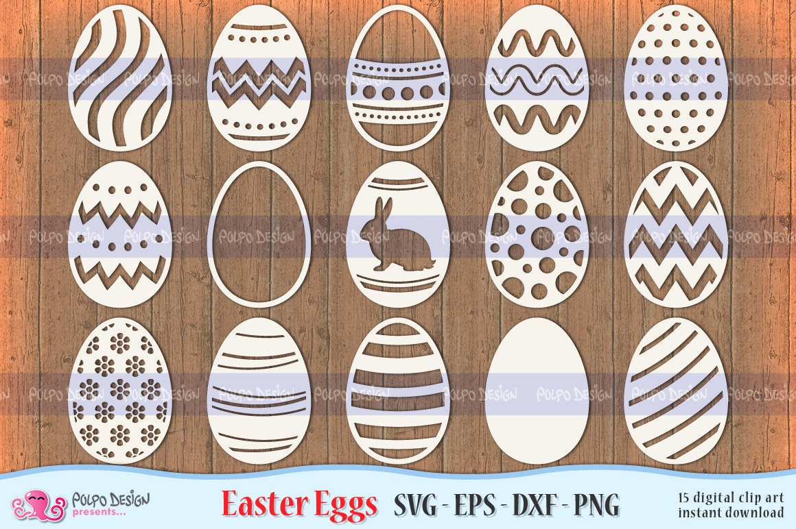 Easter Egg SVG Eps Dxf and Png. Vector Files Ideal for - Etsy