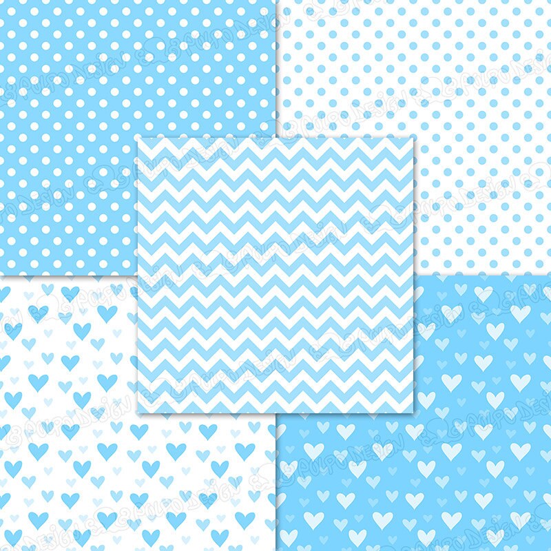 Owl clipart & digital paper baby boy clip art baby shower | Etsy