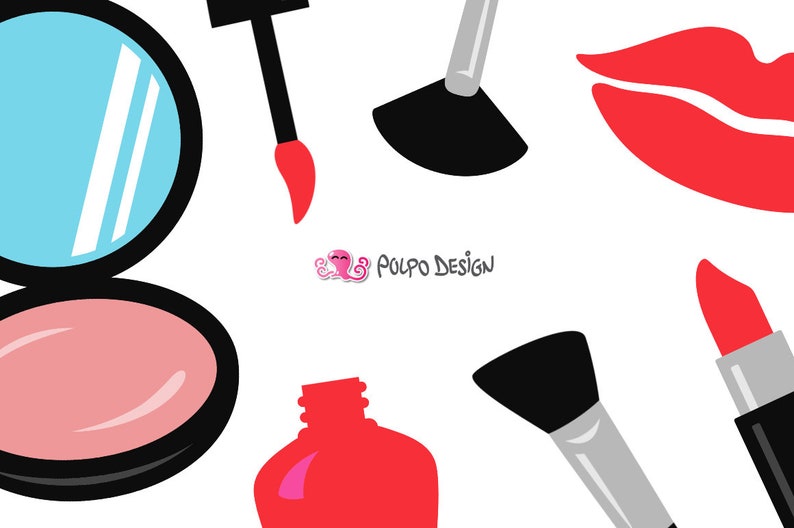 Makeup SVG, Eps, Dxf and Png. Vector Files Ideal for Cutting Machines ...