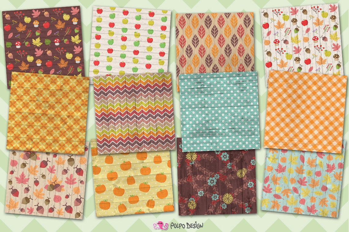 Fall Wood Digital Paper. Fall Digital Paper Autumn Digital - Etsy