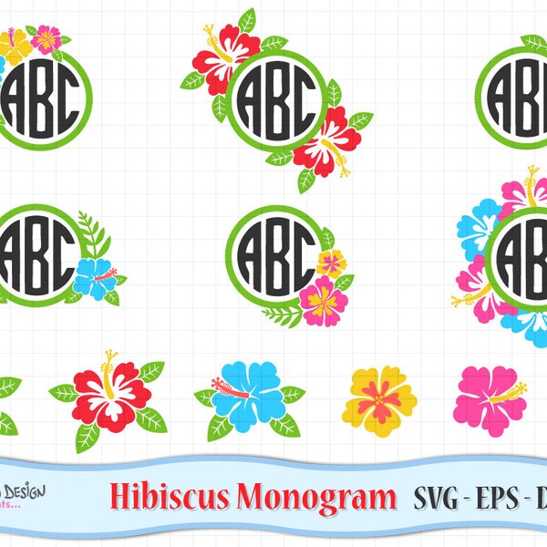 Hibiscus Clip Art - Etsy