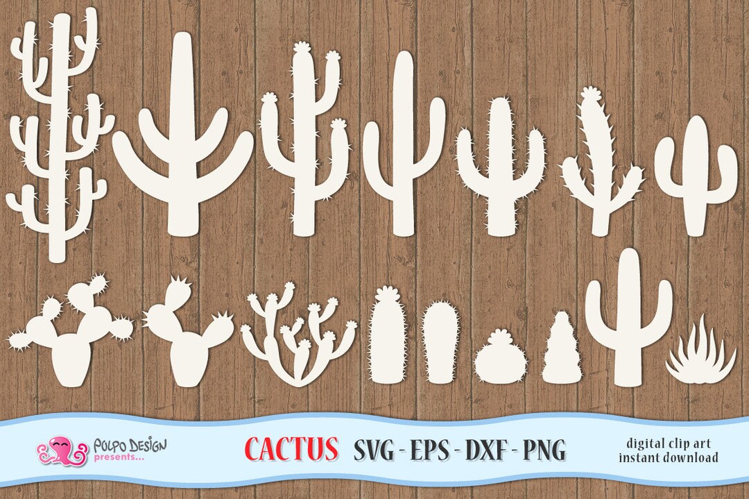 Cactus SVG. Cactus Clipart in Svg Eps Dxf Png. Vector Files Ideal for ...