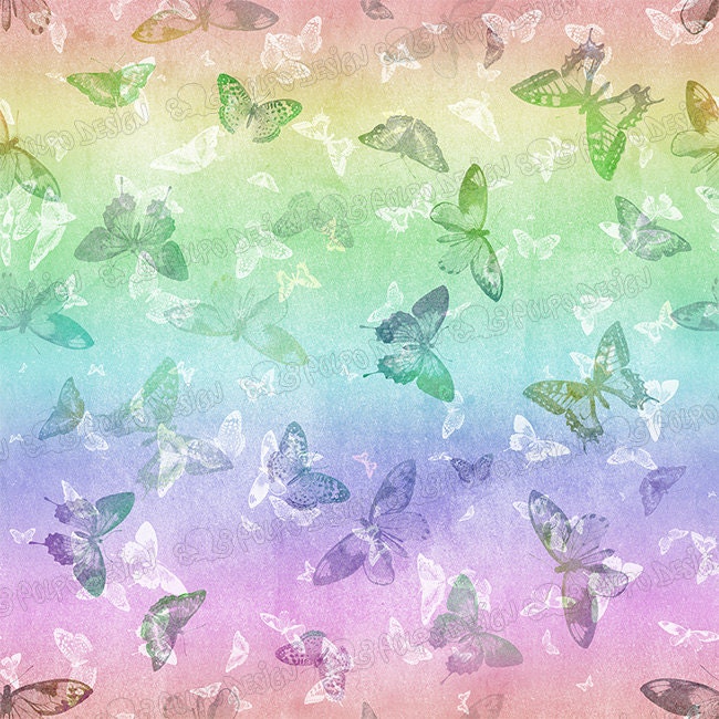 Watercolor Butterflies Digital Papers. Commercial & Personal Use ...