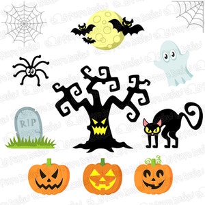 Cute Halloween Clipart. Holiday Set. Commercial & Personal Use. Instant ...