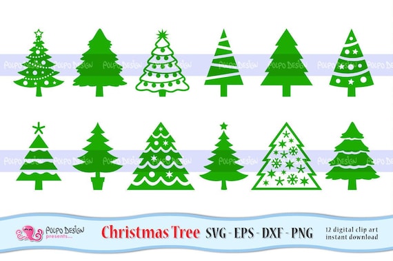 Christmas Tree SVG Eps Dxf and Png. Vector Files Ideal for | Etsy