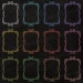 Colorful Chalkboard Frames Clipart. Digital Clip Art. Commercial ...