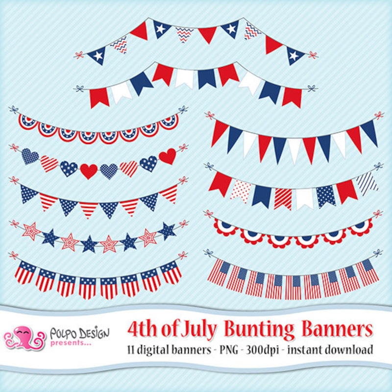 4th of July Bunting - Etsy