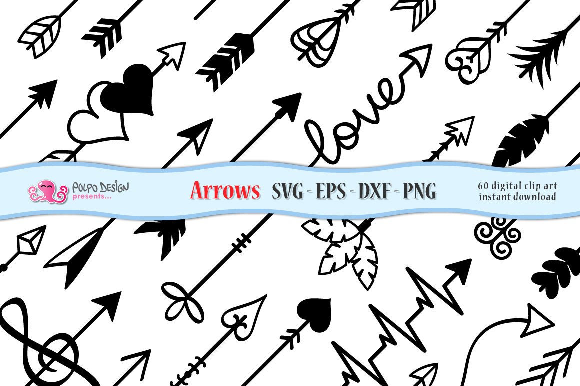 Arrows SVG EPS Dxf Png. Digital Arrows Clip Art Vector | Etsy